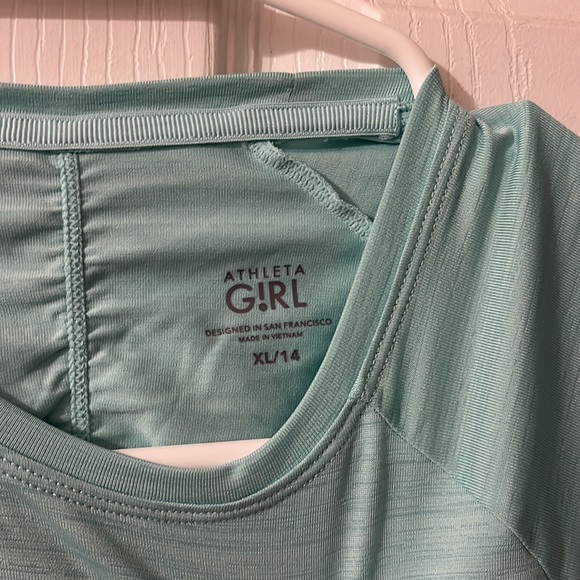 Athleta | Shirts & Tops | Athleta Girls Workout Top With Rouche ...